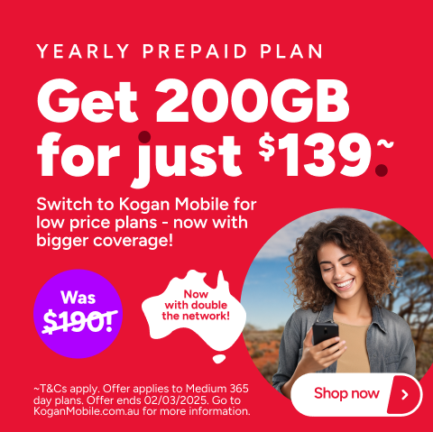 Kogan Mobile | Now with double the network coverage!